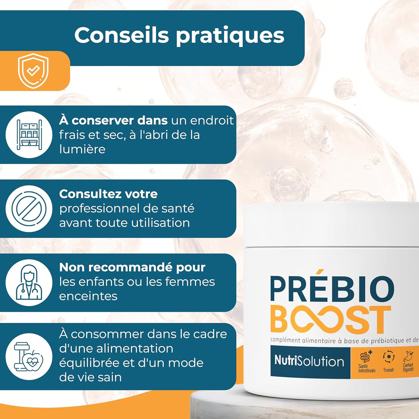 Prébio-Boost : Prébiotiques pour le Confort Digestif